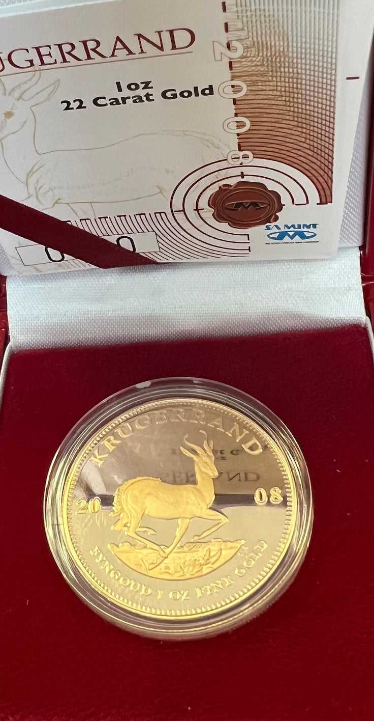 2008 ONE OUNCE GOLD PROOF KRUGERRAND – Eastgate Coins